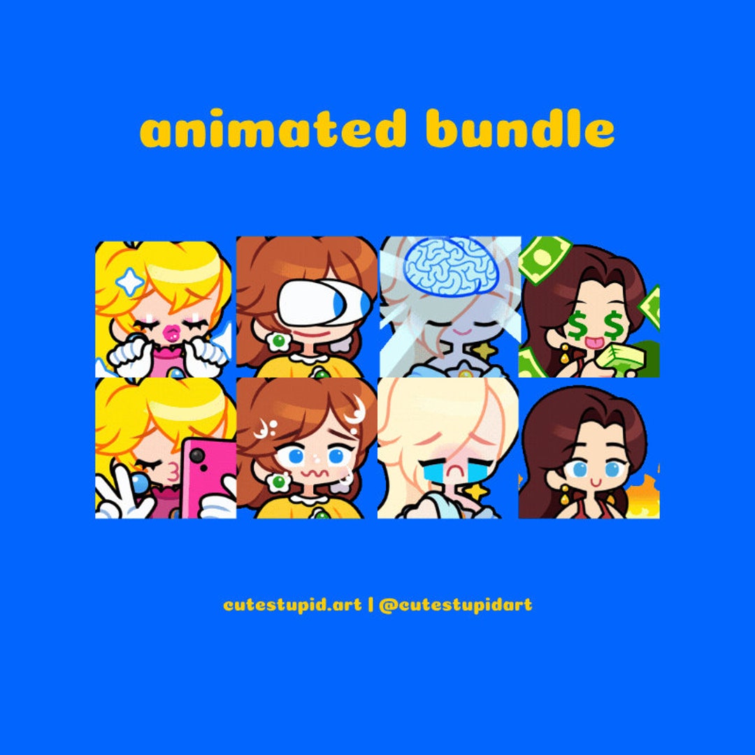Princess Peach, Daisy, Rosalina, Pauline Emote Bundle for Twitch ...