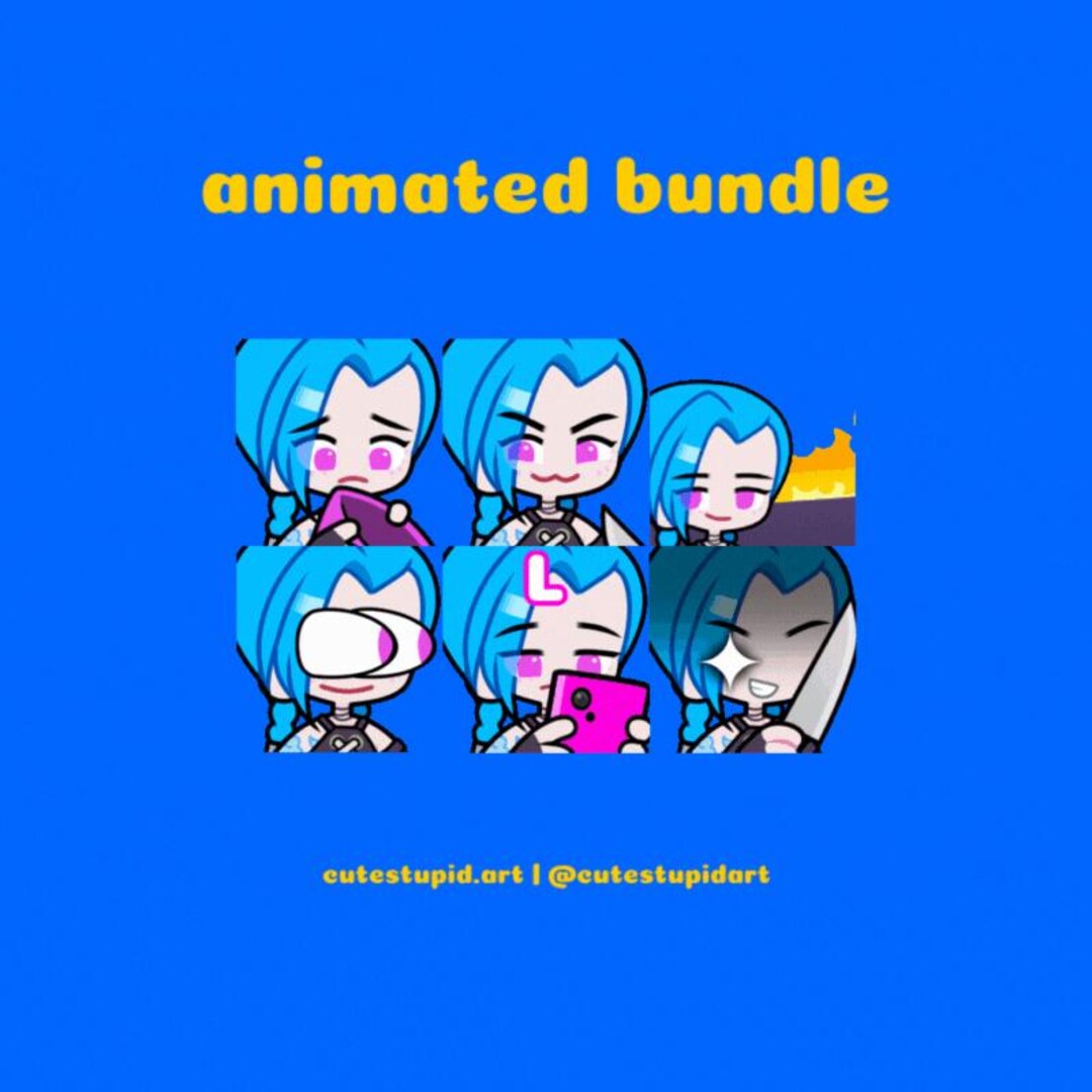 Animated Jinx Emotes | ARCANE for Twitch, Discord, Kick Streams - Etsy