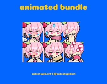 Animated Hatsune Miku Emotes | VOCALOID for Twitch, Discord, Kick ...