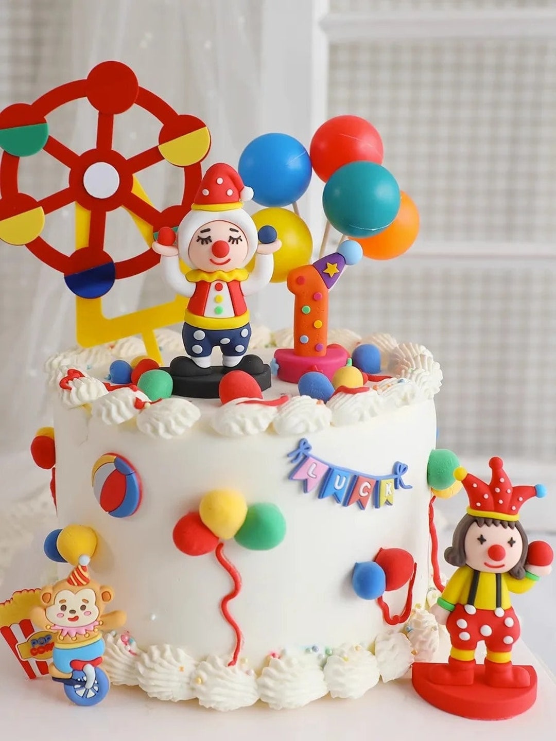 Circus Theme Cake Topper Kit - Etsy