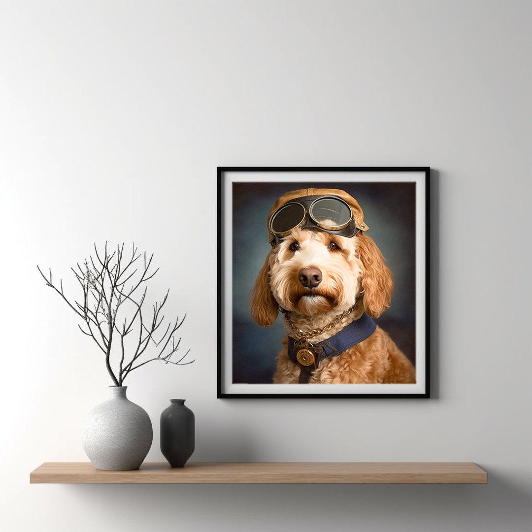 Golden Doodle Portrait, Pet Portrait, Gift, Dog Portrait, Golden Owner ...