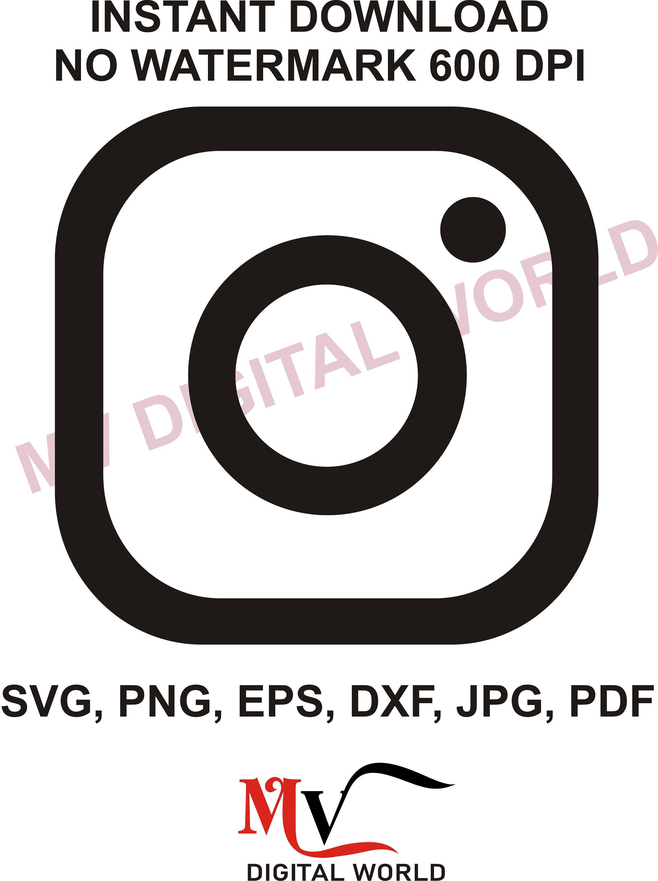 Instagram svg archivo de redes sociales svg cricut grabado - Etsy México