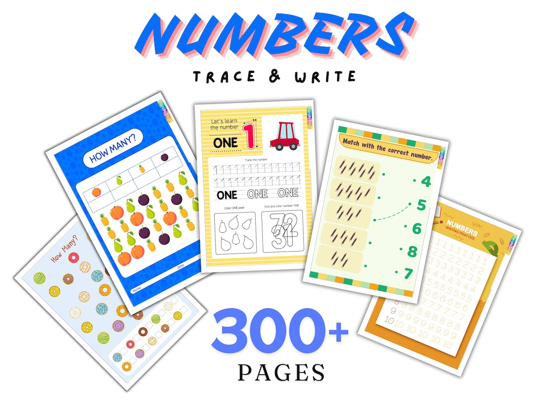Handwriting Practice Sheets for Kids, Number Counting Worksheets, 0-30 ...