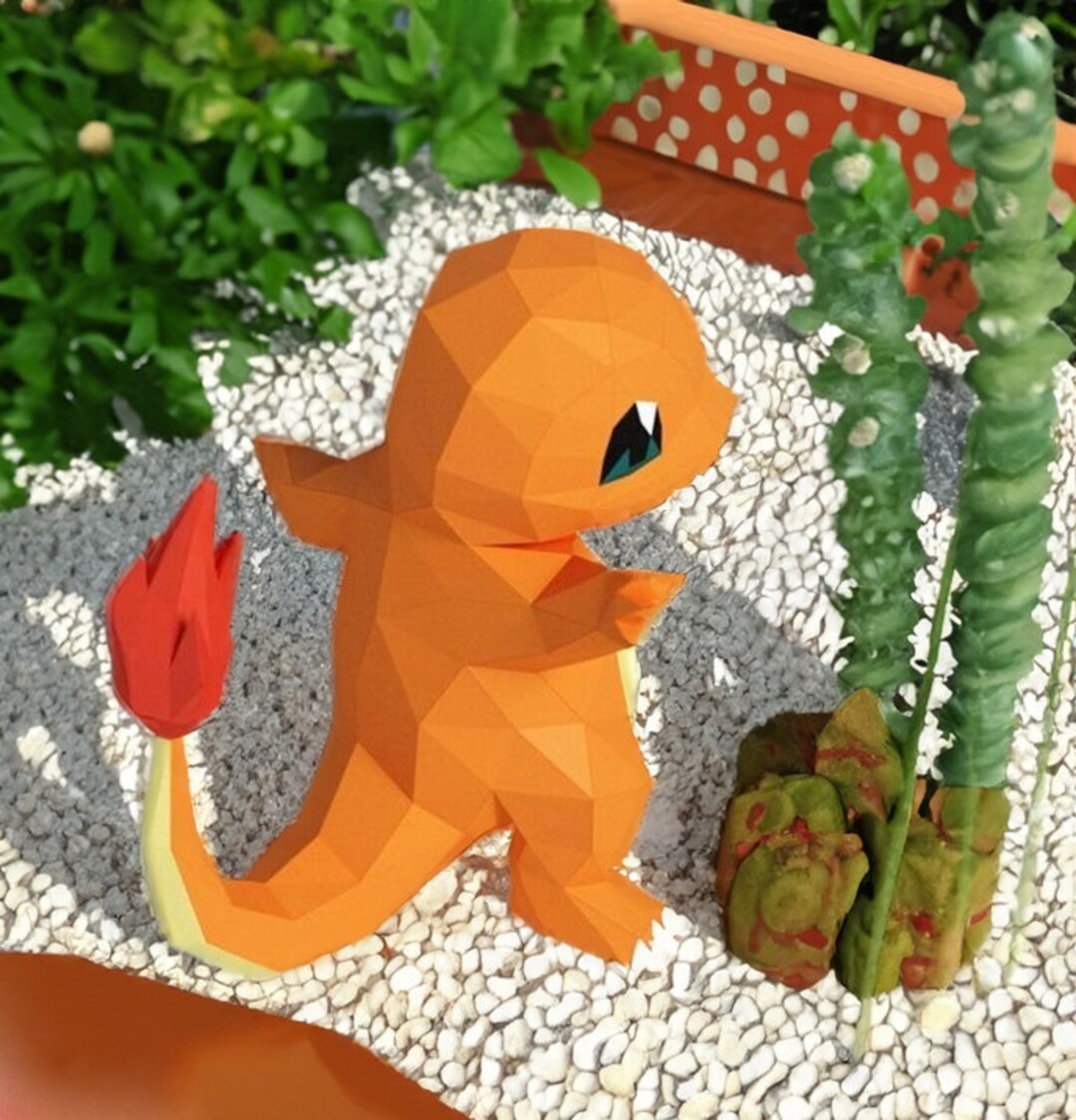 Tiny Dragon 3D Geometric Paper Model Figurinediy Model Paper - Etsy