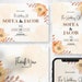Summer Wedding Invitation | Printable Wedding Invites Template | Orange ...