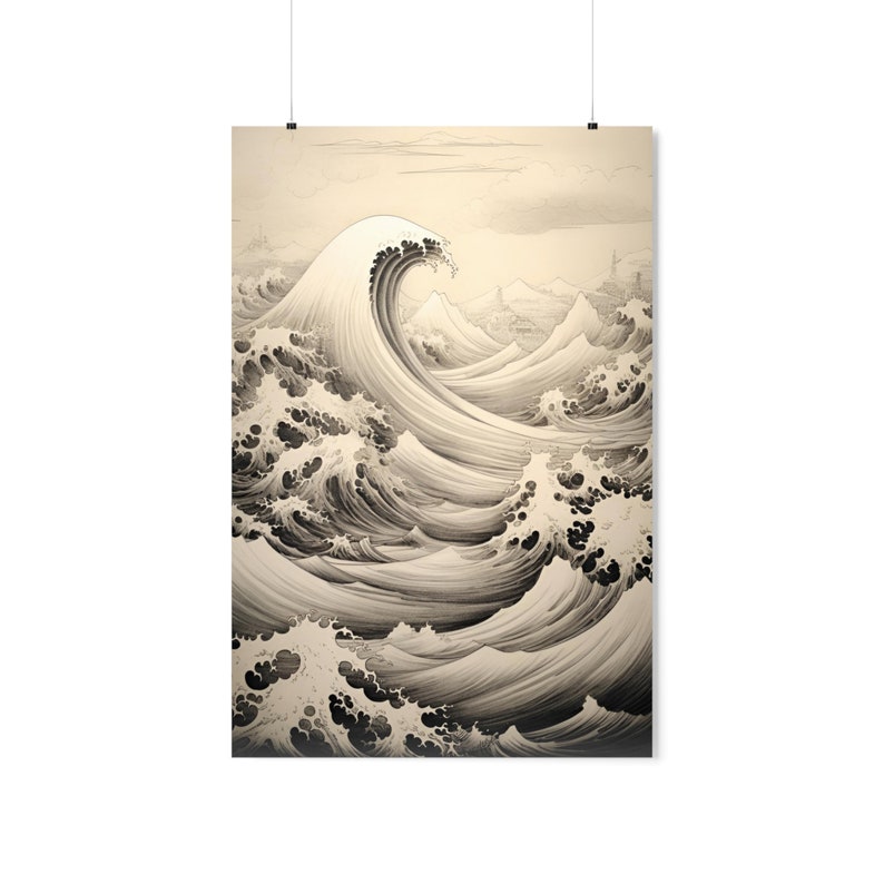 Traditional Japanese Ocean Art Print Serene Seascape Japanese Decor - Etsy