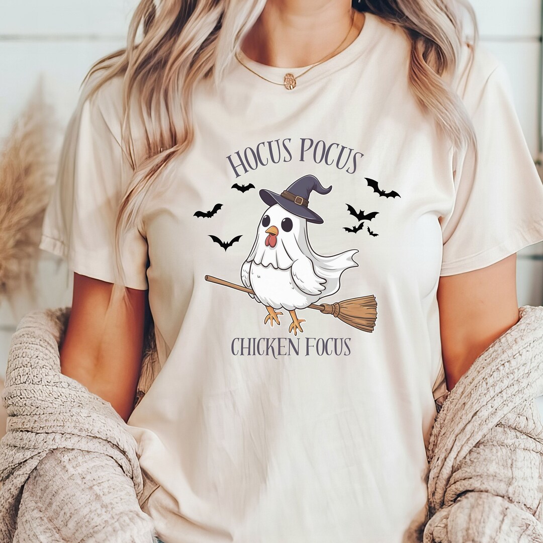 Halloween Chicken Shirt, Chicken Witch Tshirt, Funny Spooky Season T ...
