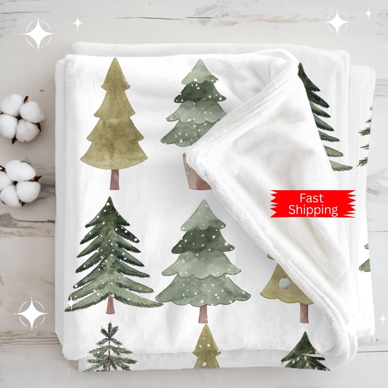 Pine Tree Blanket - Etsy