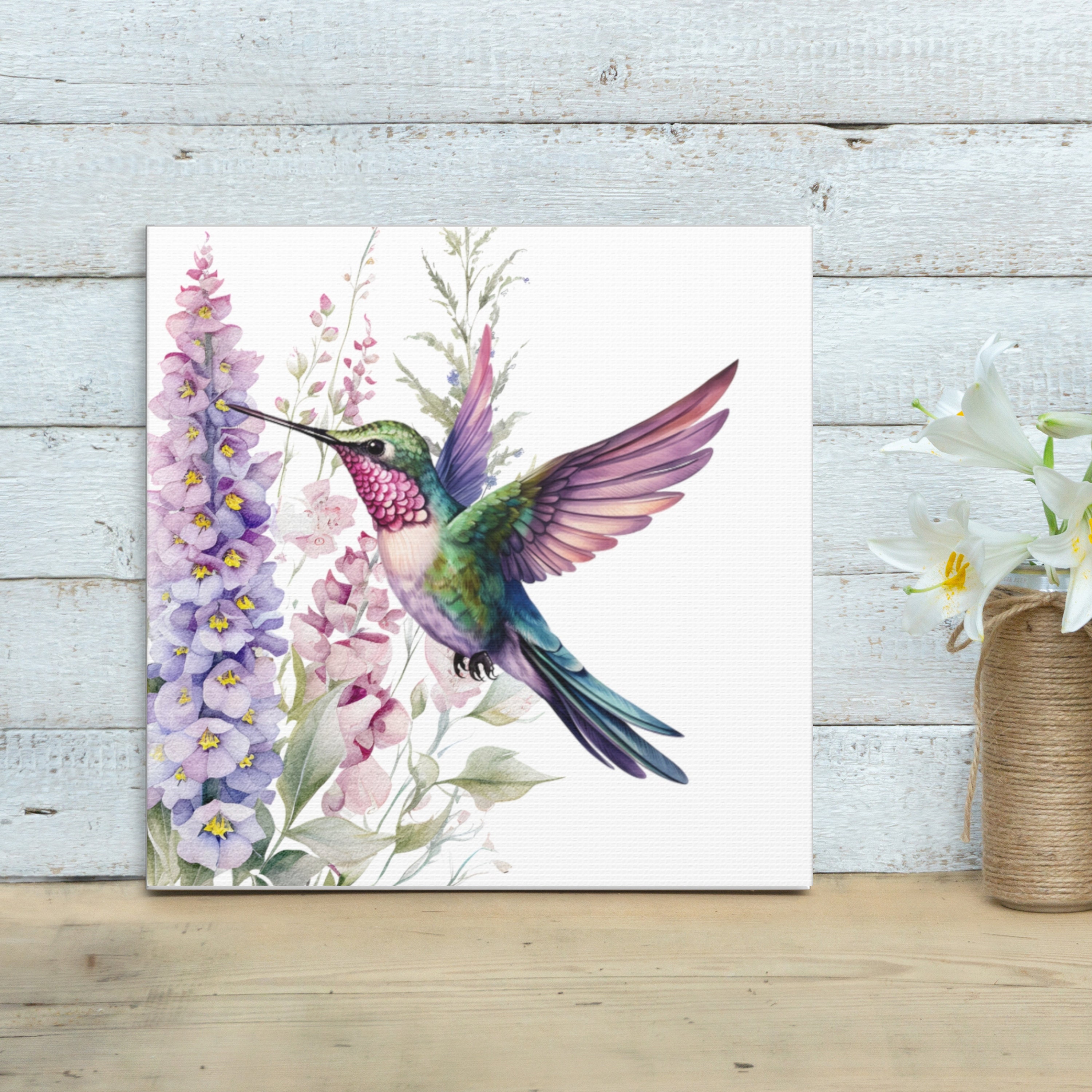 Hummingbird Wall Art, Hummingbird Canvas Home Decor, Humming Bird ...
