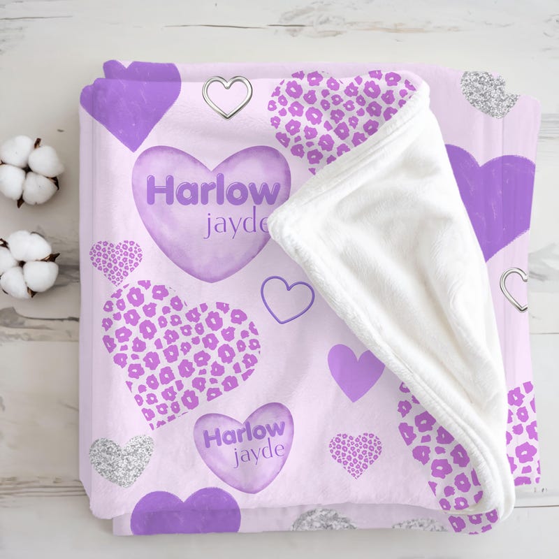 Purple Cute Blanket - Etsy
