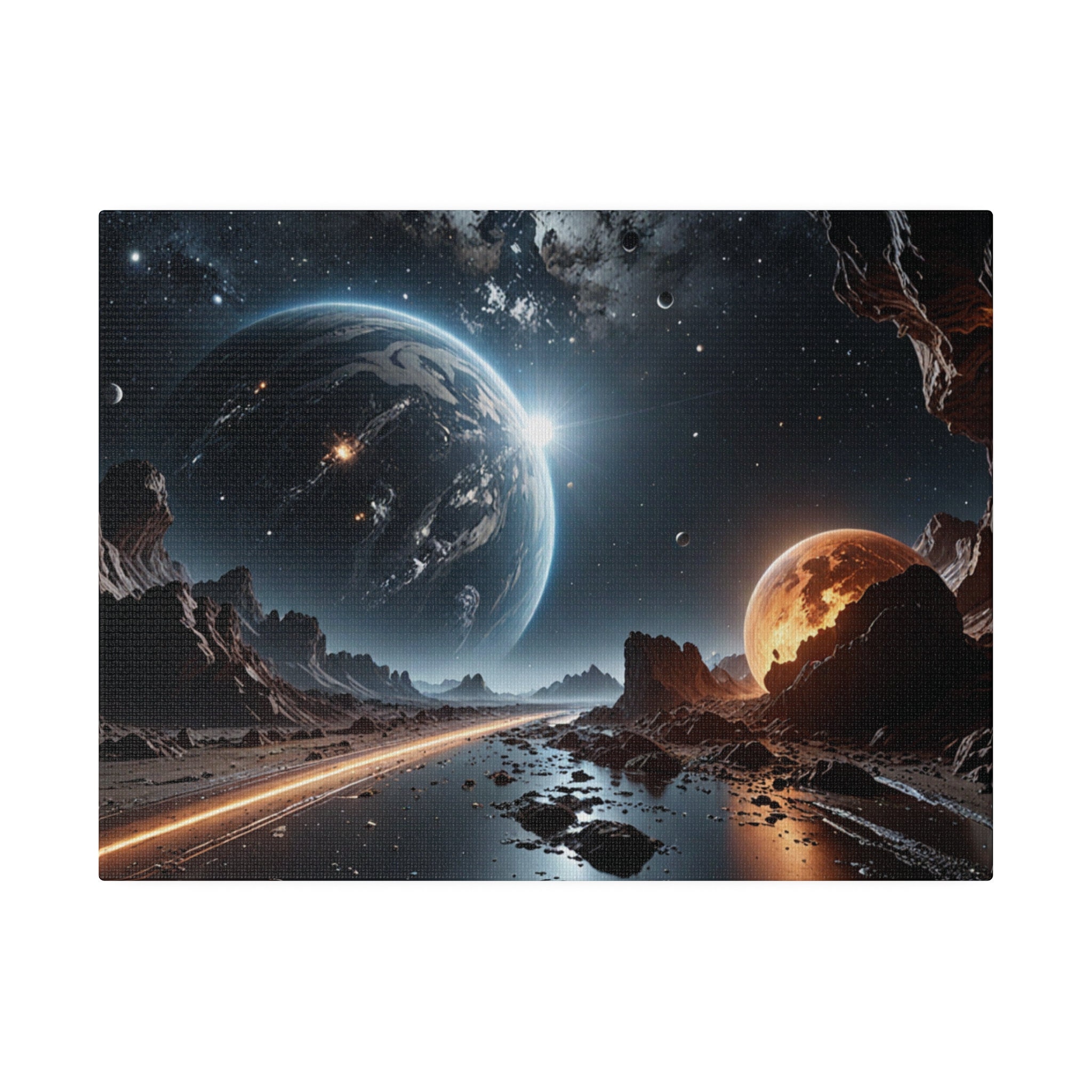 Outer Worlds Canvas Print, Cosmic Space Art, Galaxy Wall Decor ...