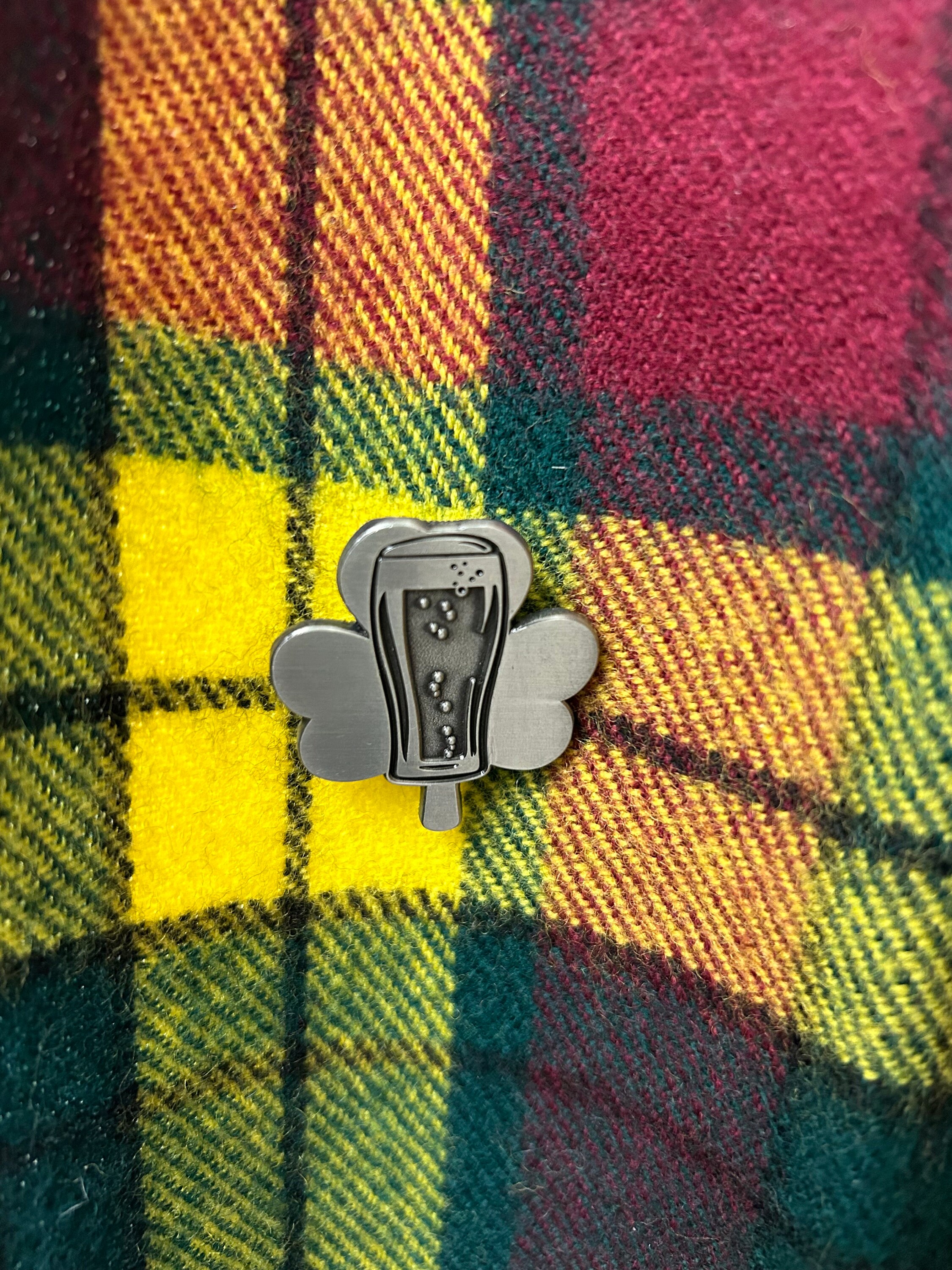 Shamrock Beer Stein Kilt Pin, Kilt Accessories, Irish Pride Tartan ...