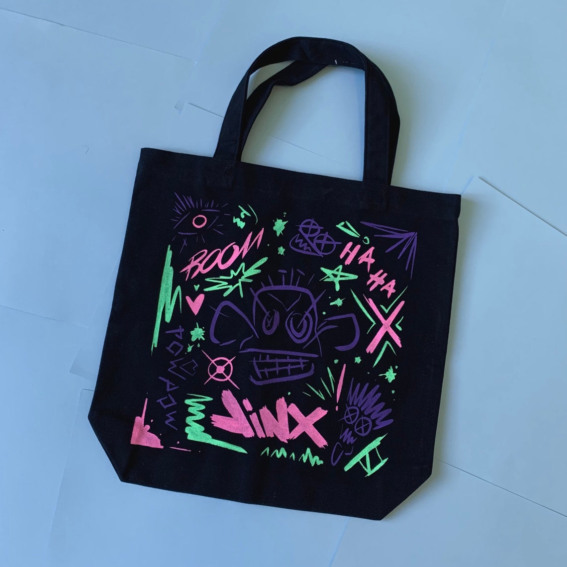 Arcane Jinx Custom Painted Tote Bag - Etsy