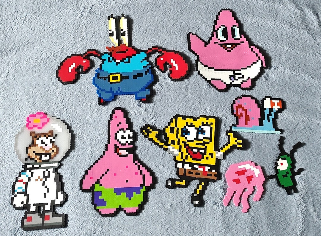 Spongebob Squarepants Medium/small Perler Beads - Etsy