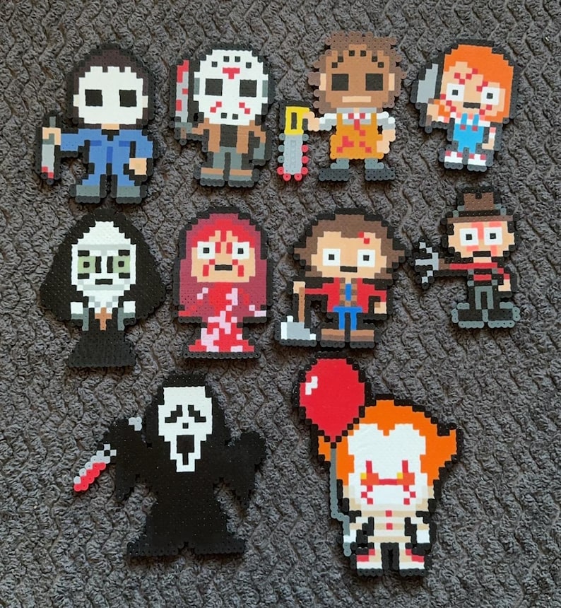 Halloween Characters Perler Beads - Etsy