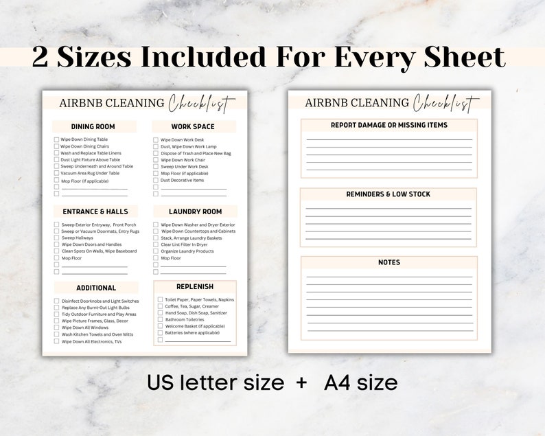 Airbnb Cleaning Checklist: Vacation Rental Housekeeping Guide (digital ...