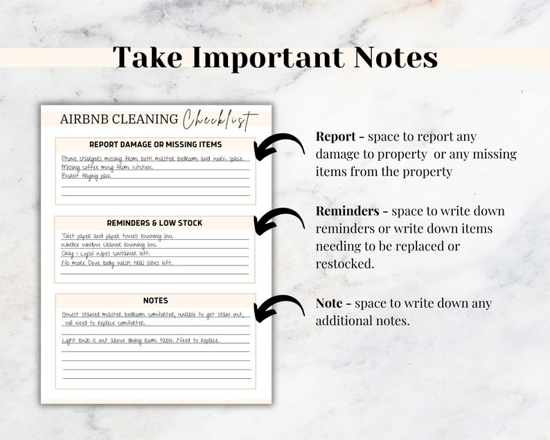 Airbnb Cleaning Checklist: Vacation Rental Housekeeping Guide (digital ...