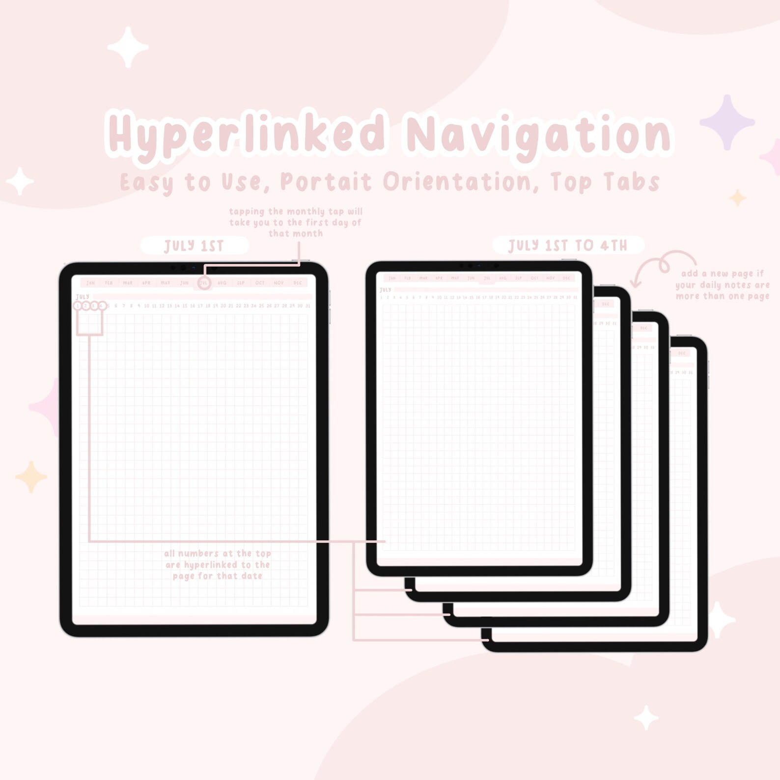 Daily Journal, Digital Journal, Digital Notebook, Cute Digital Notebook ...