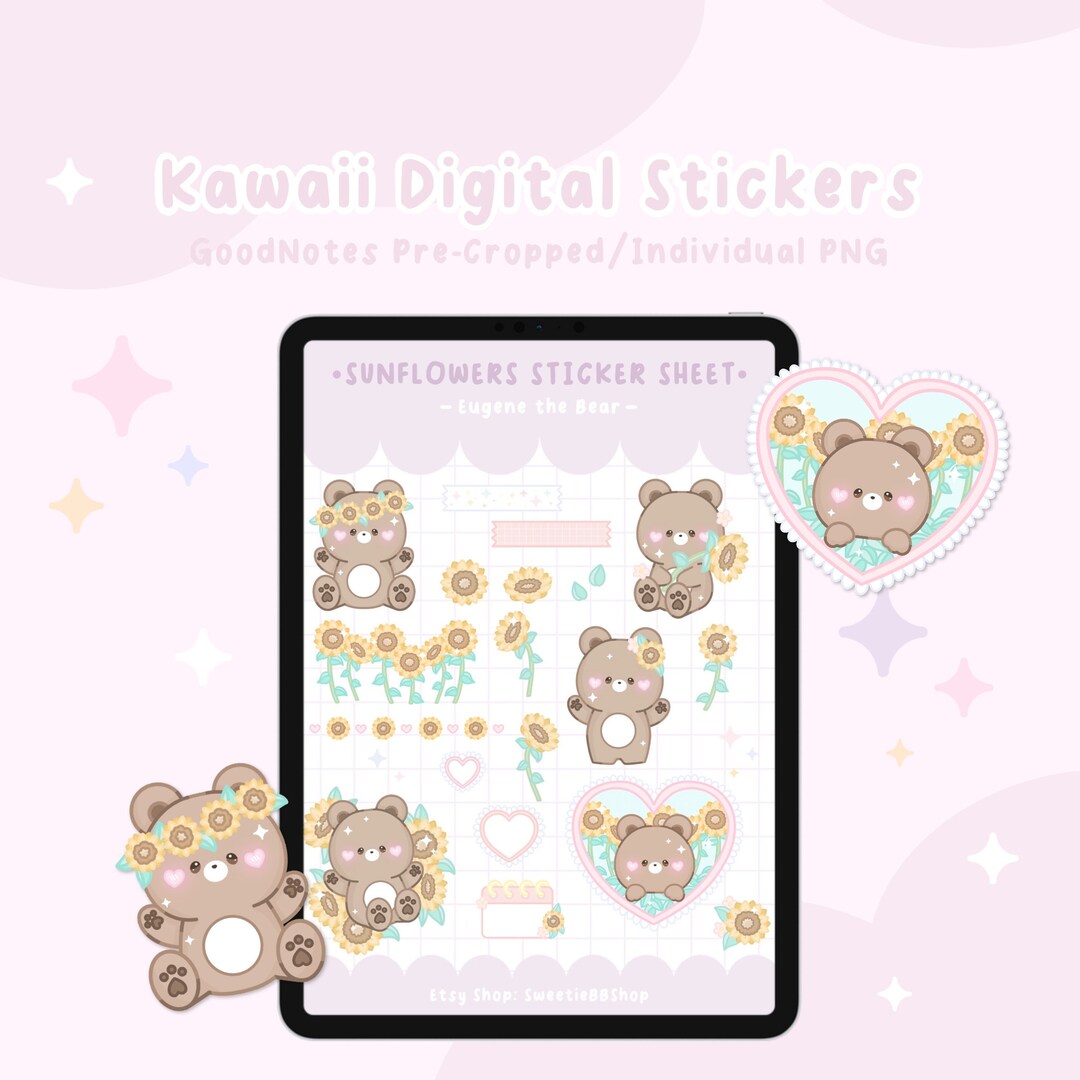 Cute Stickers, Digital Stickers, Individual PNG, Goodnotes Stickers ...