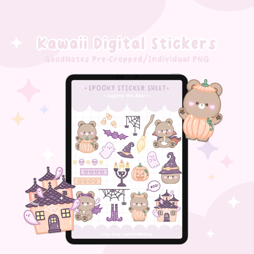 Halloween Stickers, Digital Stickers, Spooky Season, Spooky Stickers ...