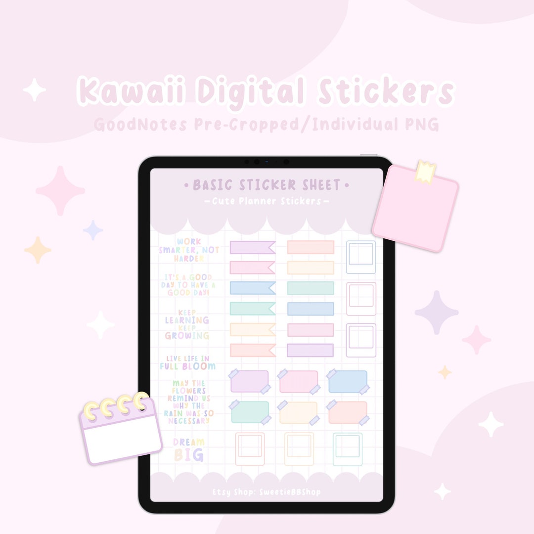 Planner Stickers, Digital Stickers, Goodnotes Stickers, Pre Cropped ...