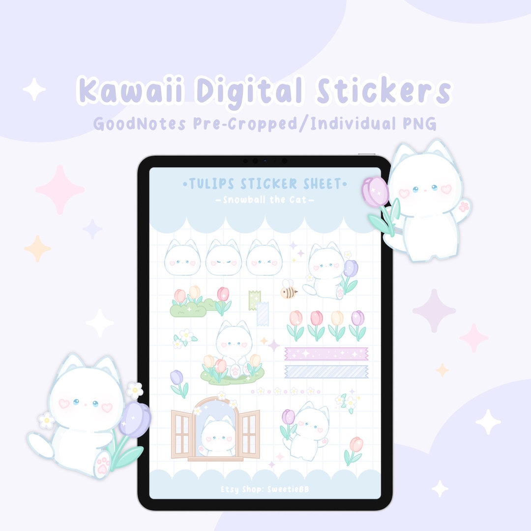 Digital Stickers, Cute Stickers, Kawaii Stickers, Goodnotes Stickers ...