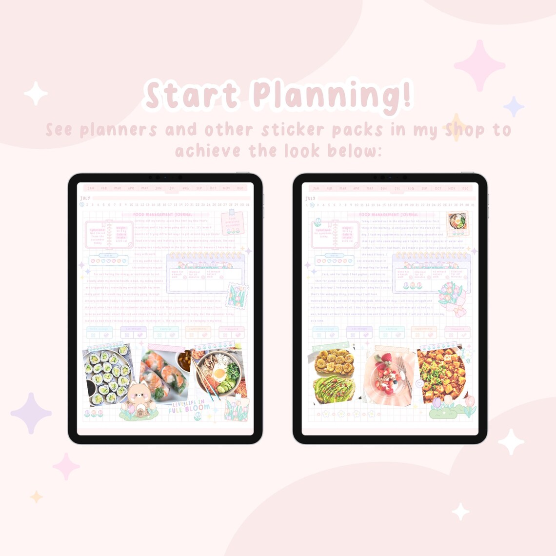 Daily Journal, Digital Journal, Digital Notebook, Cute Digital Notebook ...