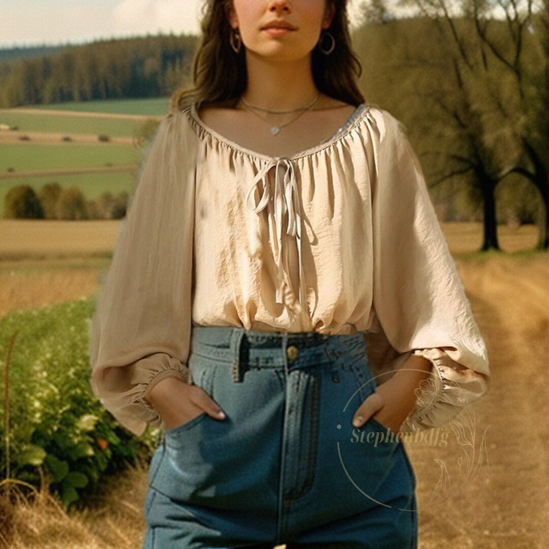 Women Renaissance Blouse Medieval Half Sleeve Dress - Etsy