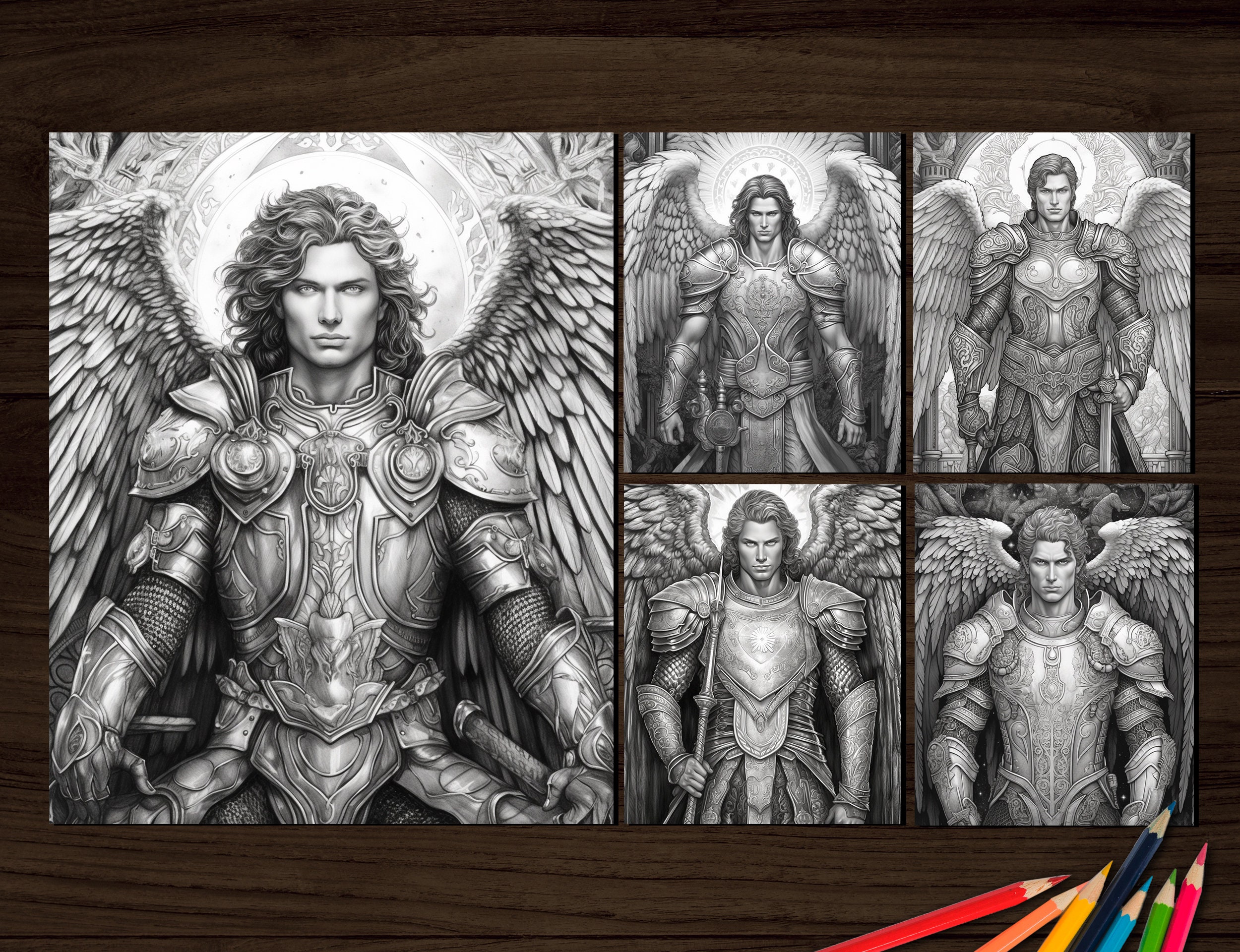 25 Divine Archangels Coloring Book Adult Coloring Pages Download ...