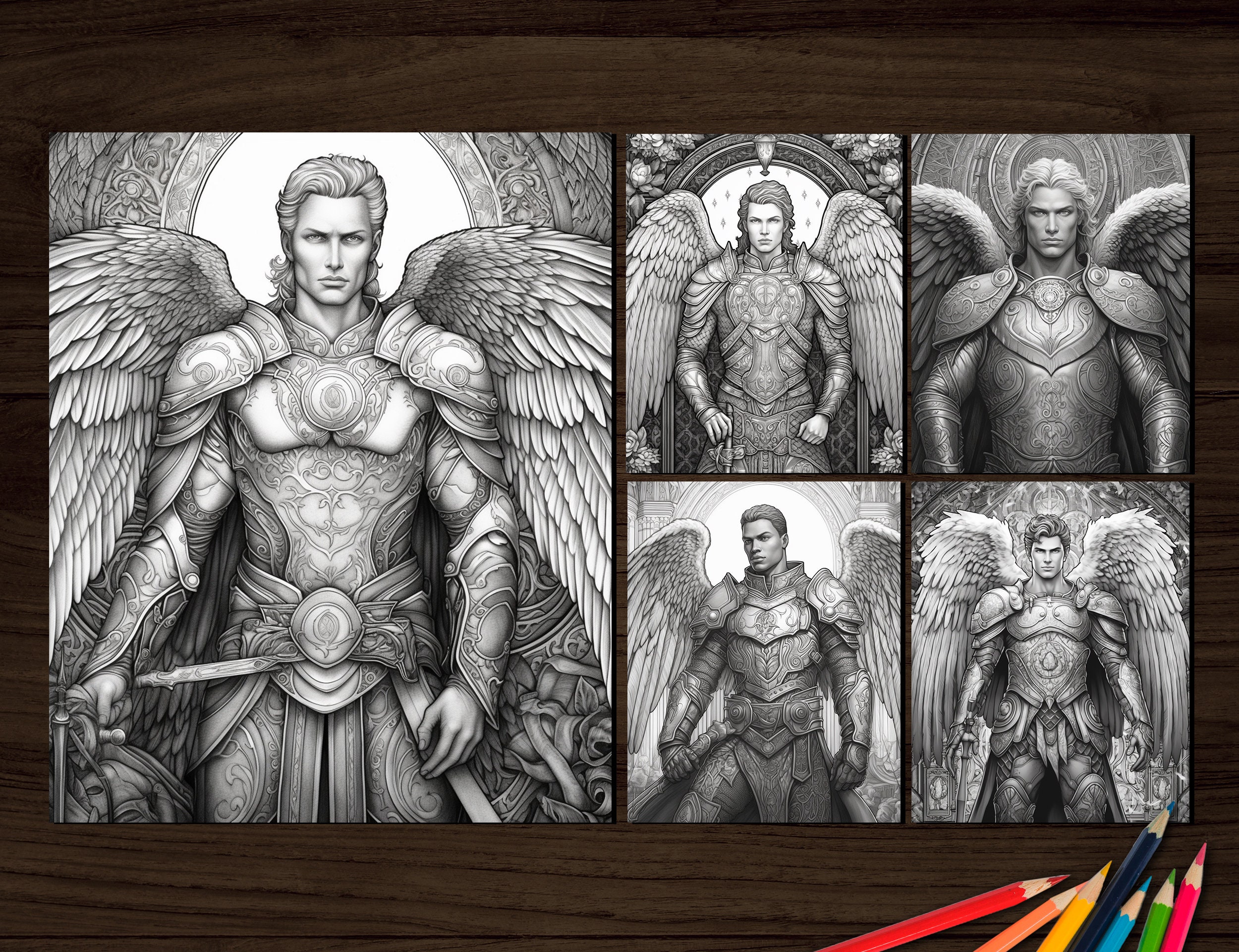 25 Divine Archangels Coloring Book Adult Coloring Pages Download ...