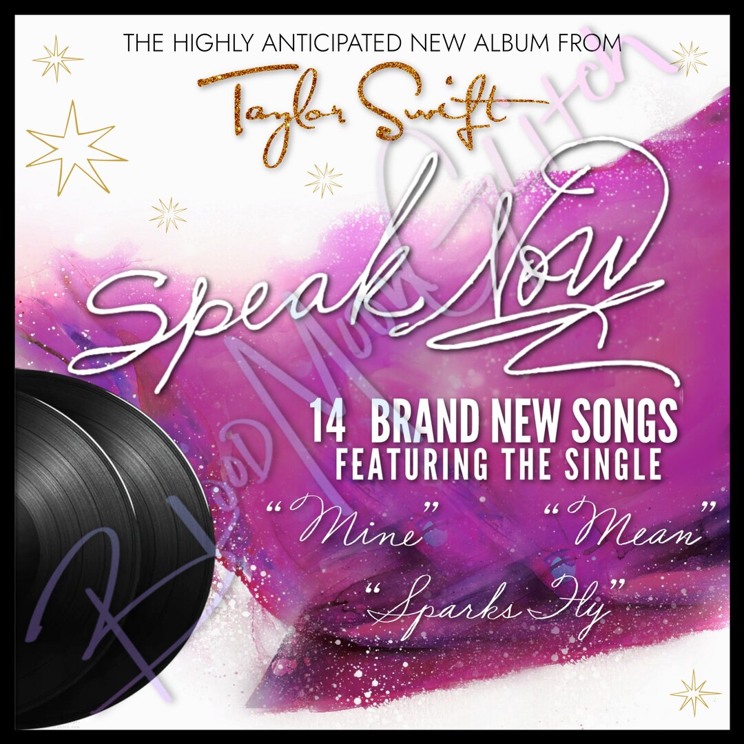 Taylor Swift Speak Now 2010 Vinyl Hype Sticker - Etsy