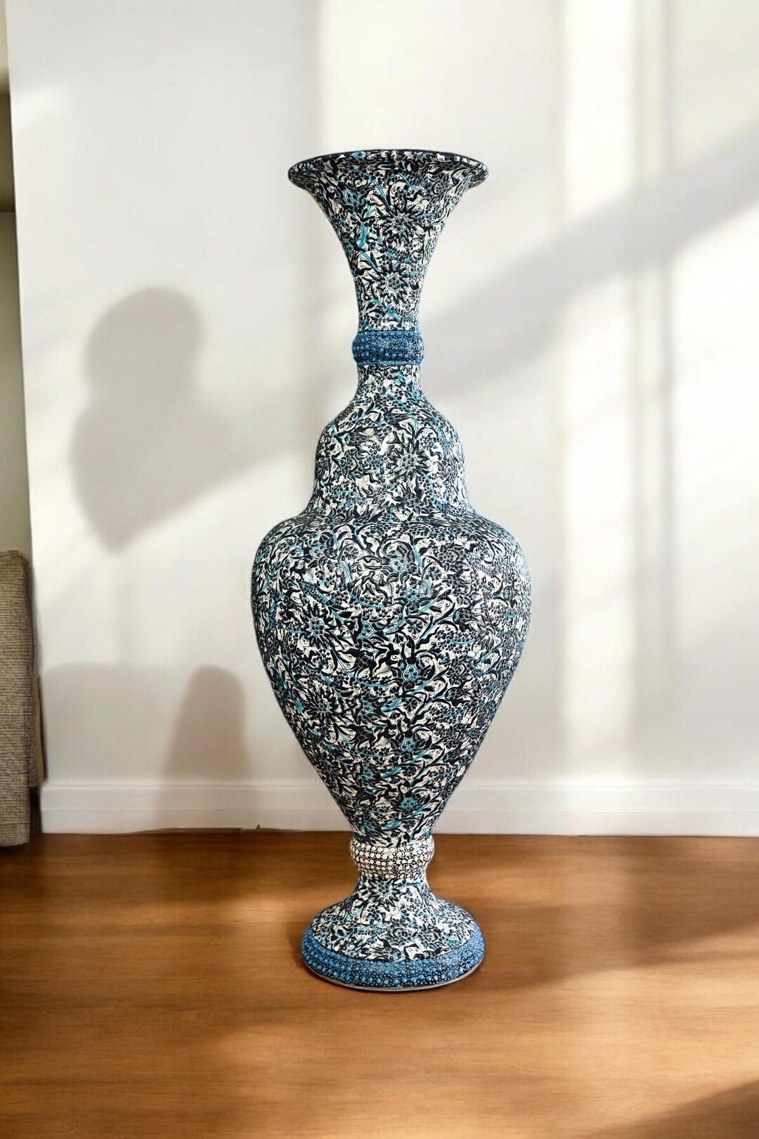 Turkish Ceramic Vase,handmade Ceramic Blue Vases,turkish Vase,handmade ...