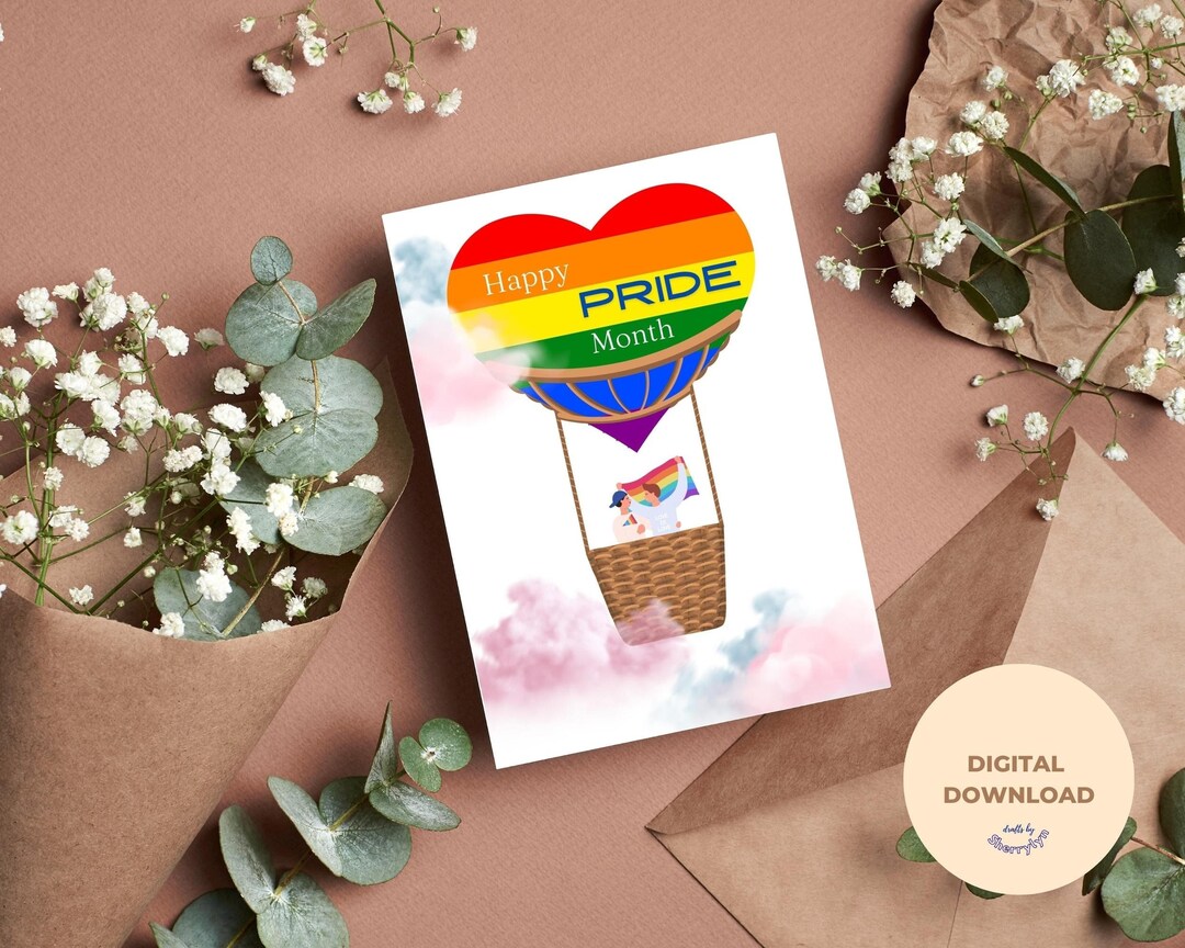 Happy Pride Month Card | Rainbow Card | Gay Pride Card | LGBTQ | LGBTQ ...