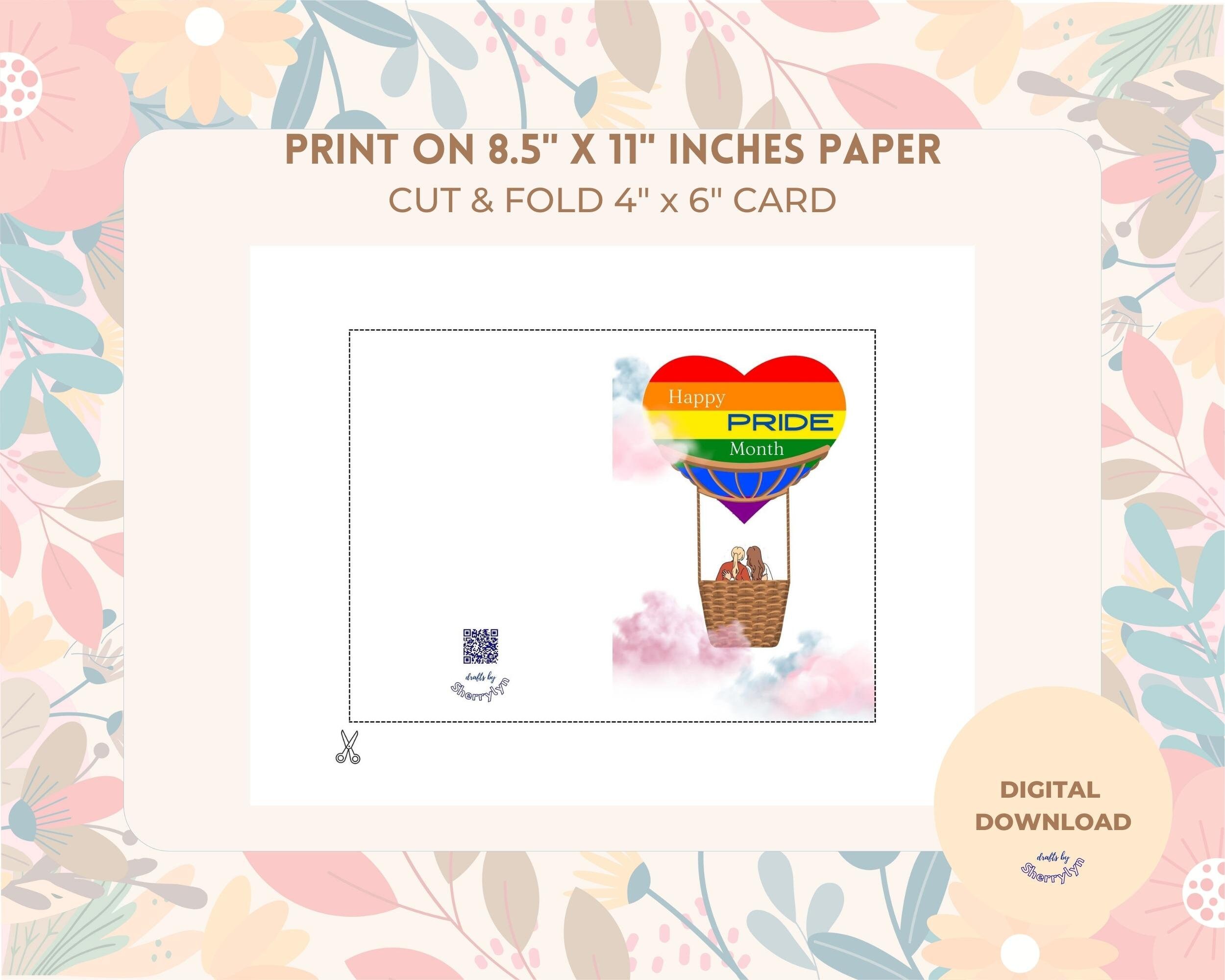 Happy Pride Month Card | Rainbow Card | Gay Pride Card | LGBTQ | LGBTQ ...