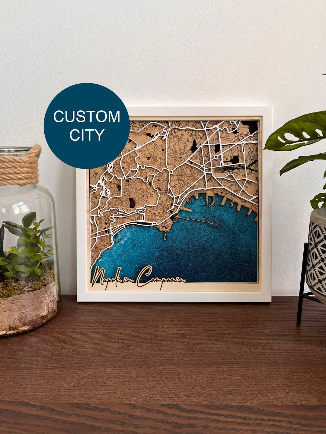 Custom 3D Multilayer Laser Cut Wooden Map for Wedding and Anniversary ...