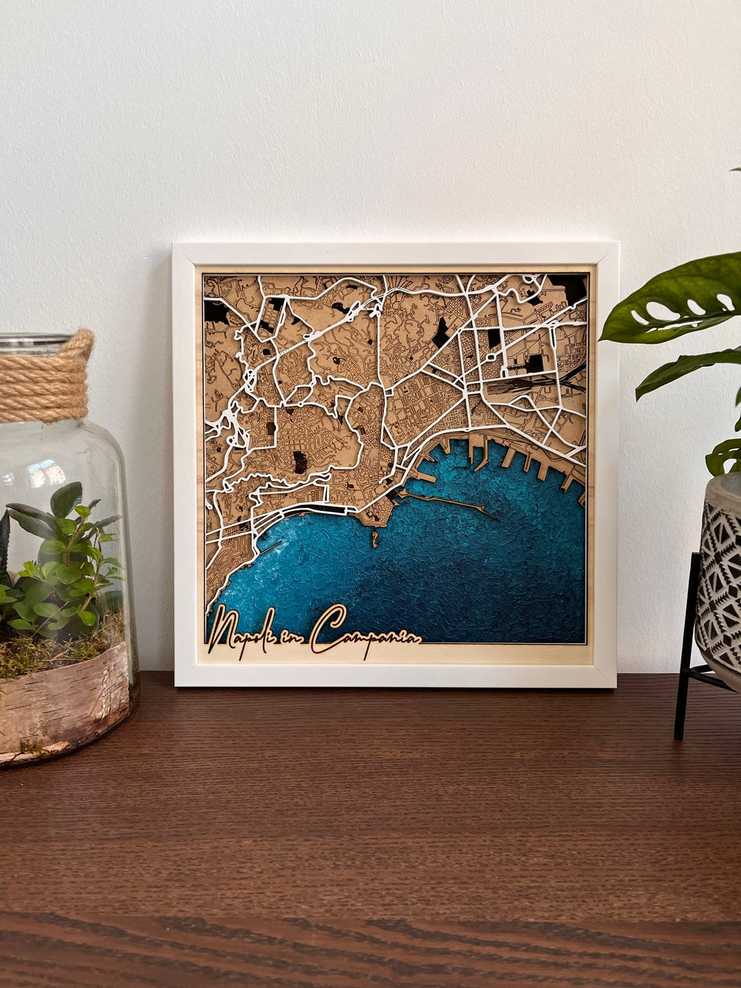 Naples 3D Multilayer City Map Laser Cut Map With Individually Hand ...