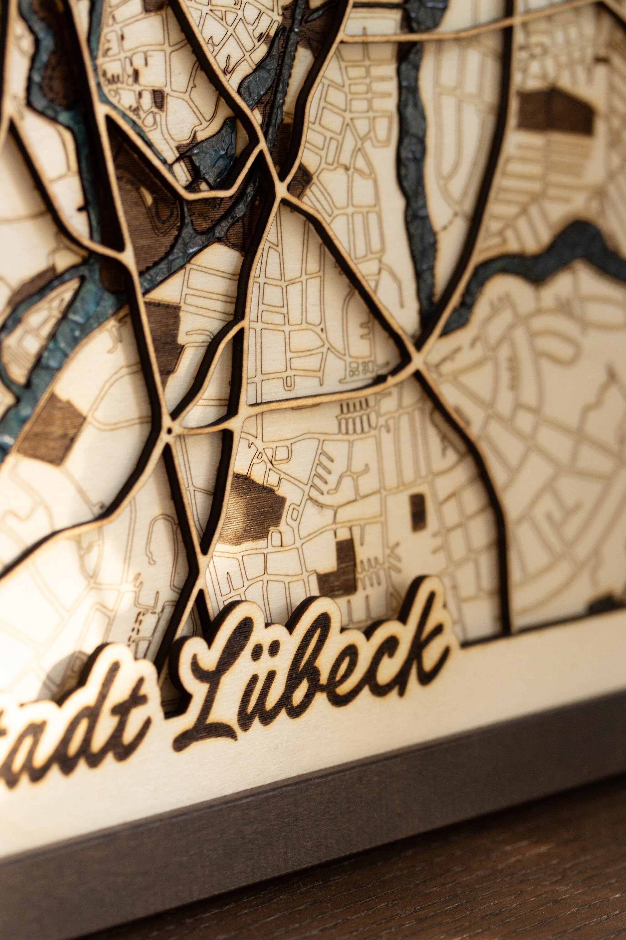Individual City Map 3D Multilayer Laser Cut Map Made of Wood for ...