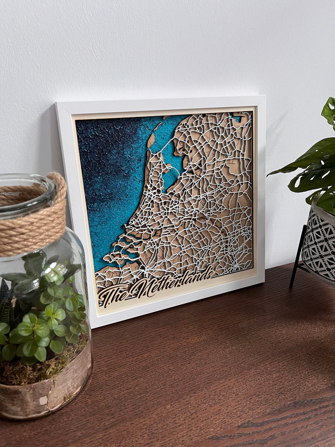 The Netherlands 3D Multilayer Map Laser Cut Map With Individually Hand ...