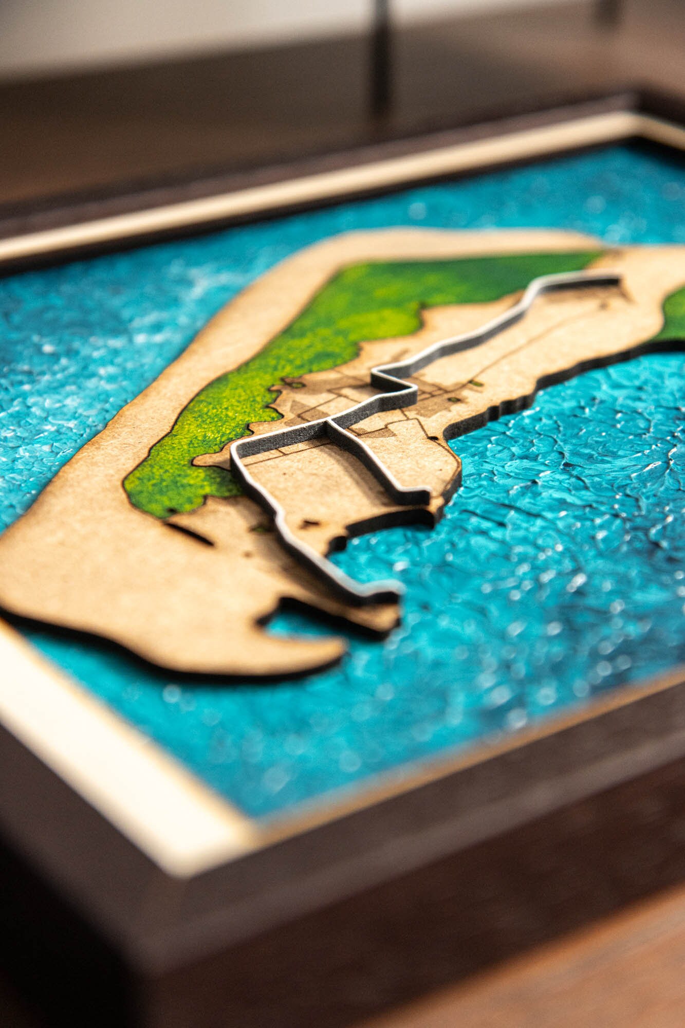 Amrum 3D Multilayer Laser Cut City Map With Hand-painted Parks and ...