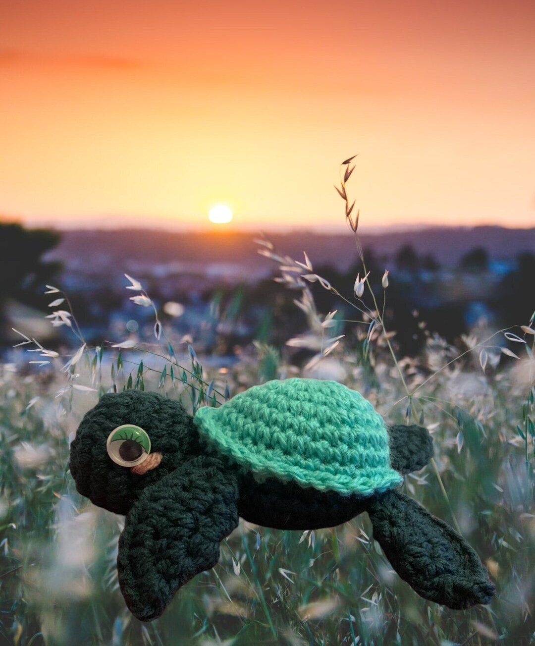 Handmade Turtle Stuffed Animal Amigurumi Turtle Crochet Turtle Cuddle ...