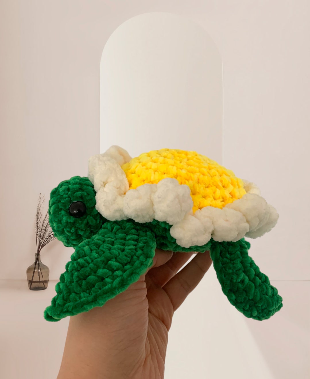 Daisy Turtle Plushie Whimsical and Huggable Companion Handmade Turtle ...