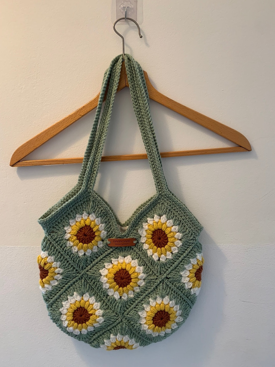 Sunflower Crochet Bag, Summer Bag, Crocheted Bag, Handmade Bag, Floral ...