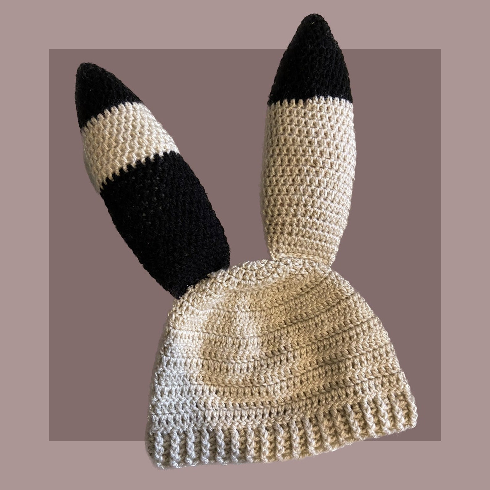 Crochet Pattern 'sincerity is Scary' Bunny Ears Beanie, PDF Download ...