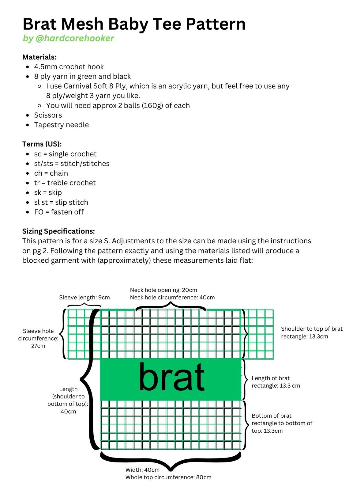 Brat Crop Top Crochet Pattern, Brat Album Cover Mesh Baby Tee, Charli ...
