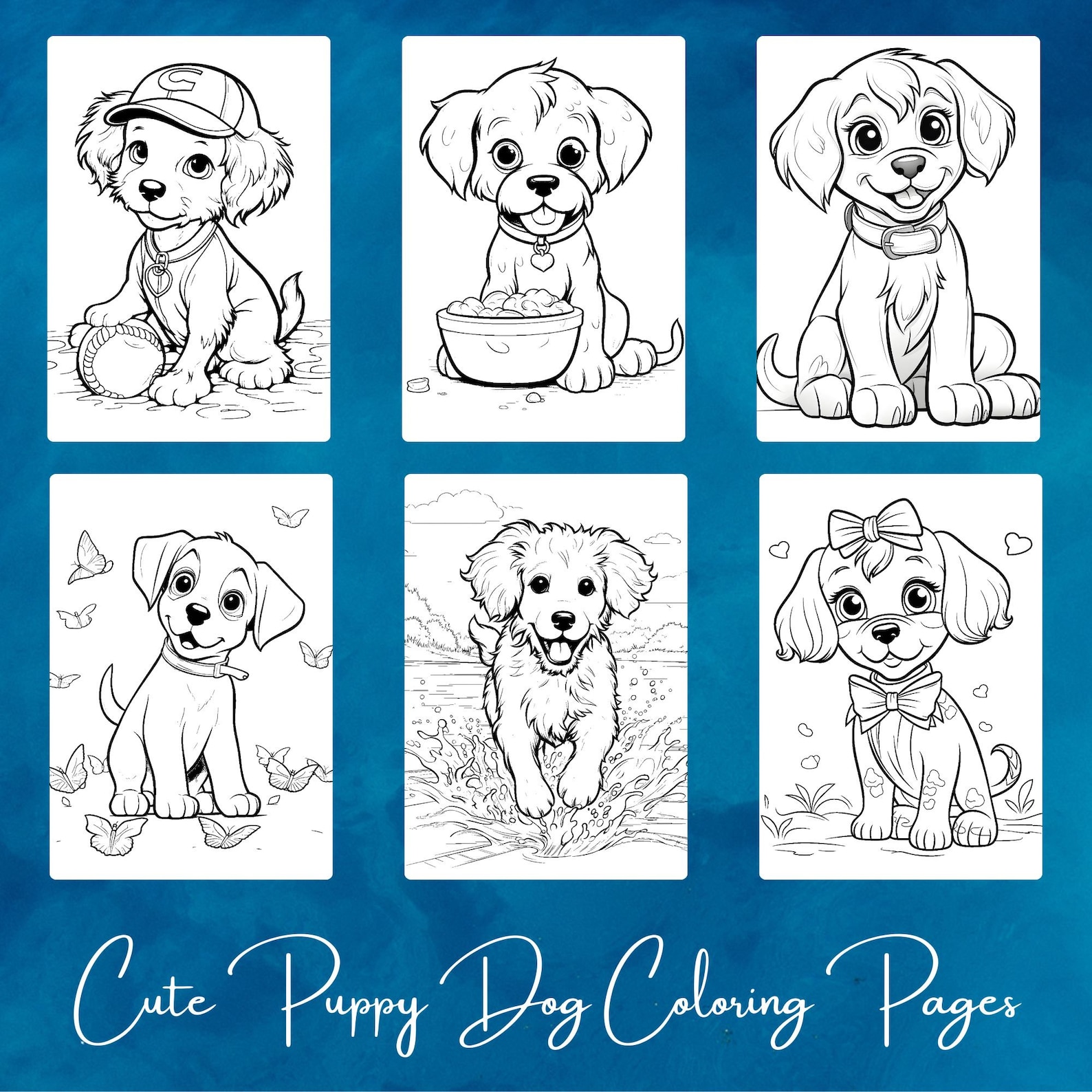 Puppy Dog Color Page Printable Kid Color Dog Pages Puppy Dog Color ...