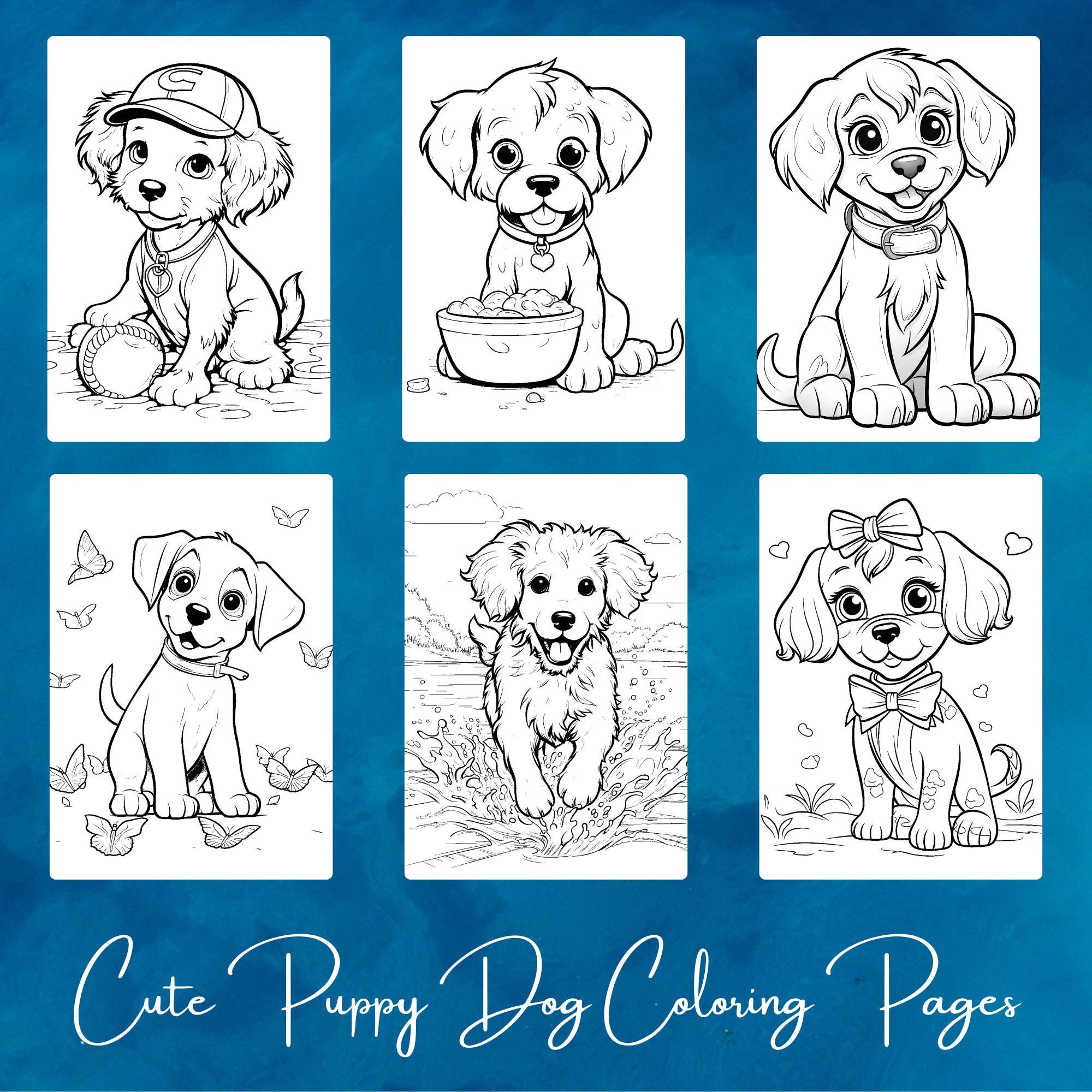 Puppy Dog Color Page Printable Kid Color Dog Pages Puppy Dog Color ...