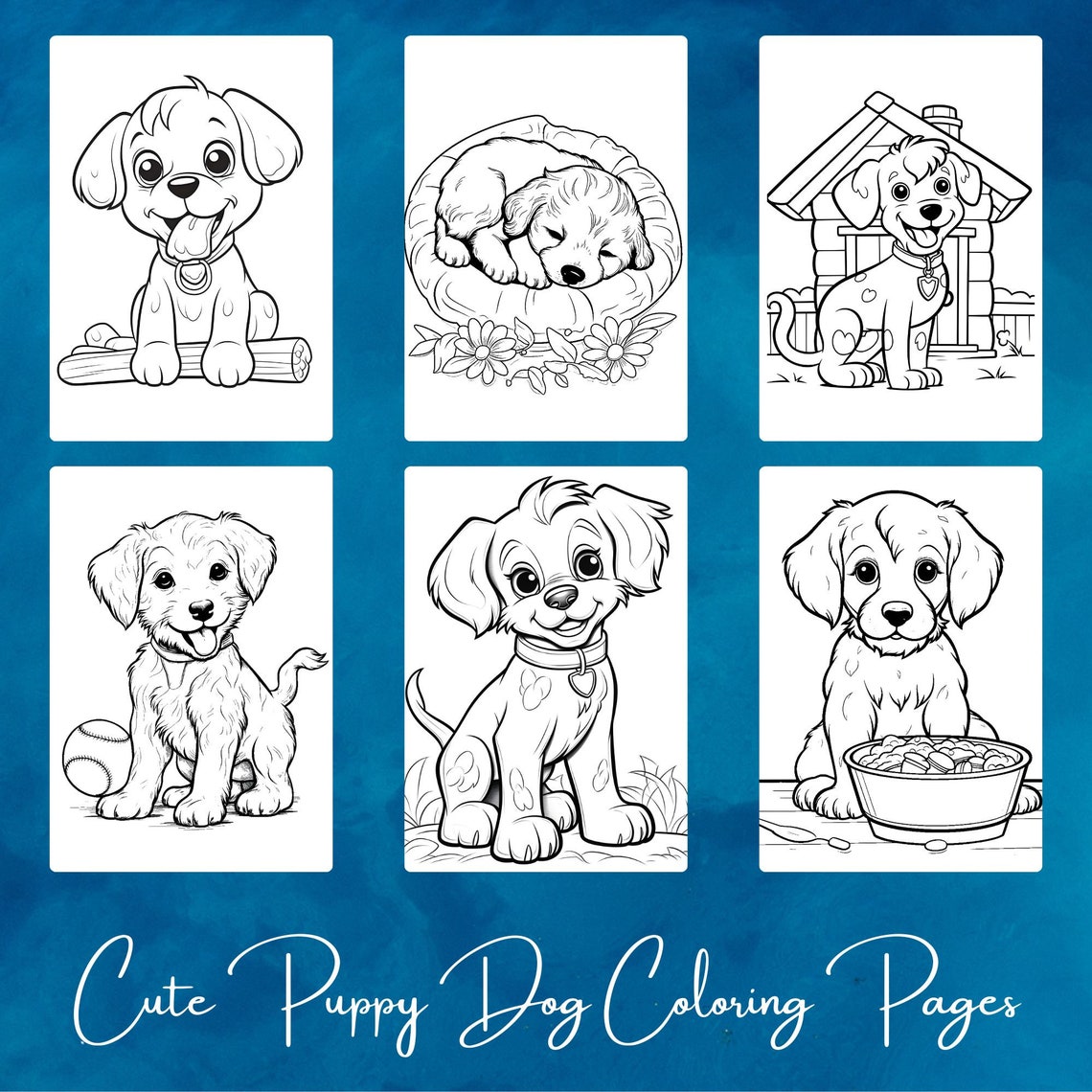 Puppy Dog Color Page Printable Kid Color Dog Pages Puppy Dog Color ...