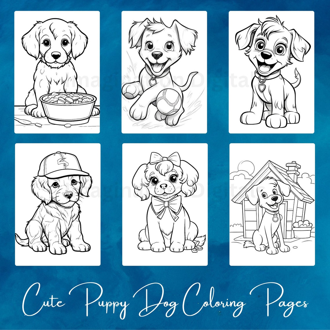Puppy Dog Color Page Printable Kid Color Dog Pages Puppy Dog Color ...