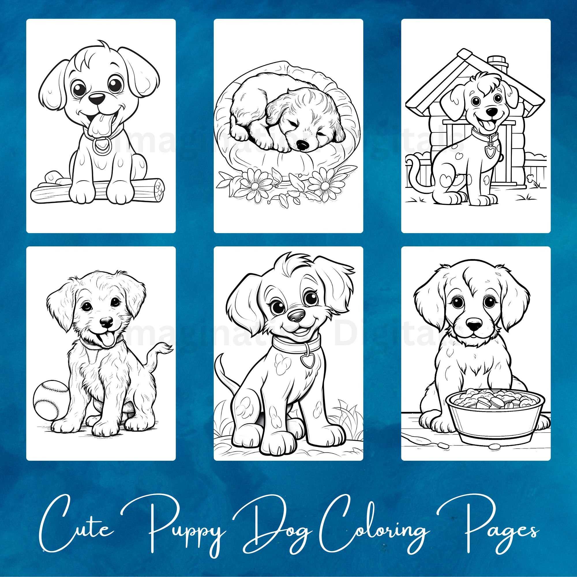 Puppy Dog Color Page Printable Kid Color Dog Pages Puppy Dog Color ...