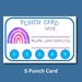 Incentive Punch Card for Kids Chore Chart Punch Card Childrens Reward ...